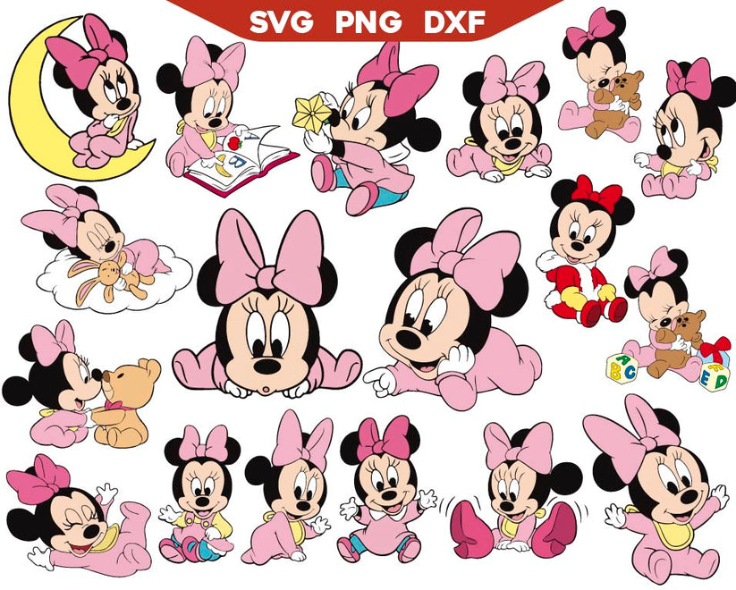 Baby Minnie Mouse Svg Bundle – AlyzKids