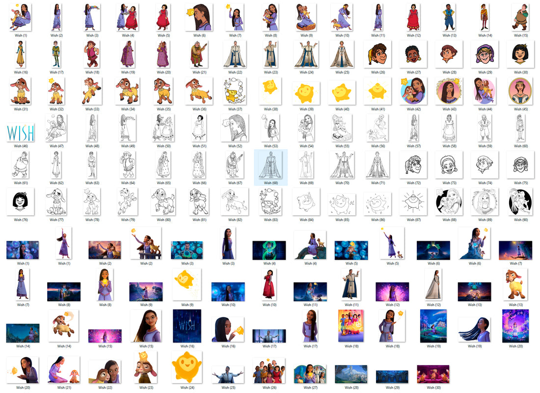 Disney Wish Svg Png Bundle, Wish Princess Asha Svg Wish Star – AlyzKids