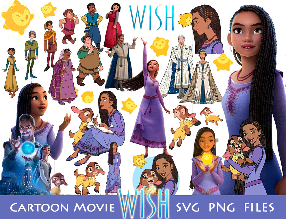 Disney Wish Svg Png Bundle, Wish Princess Asha Svg Wish Star – AlyzKids