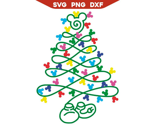 Mickey Christmas Tree Svg Png – AlyzKids