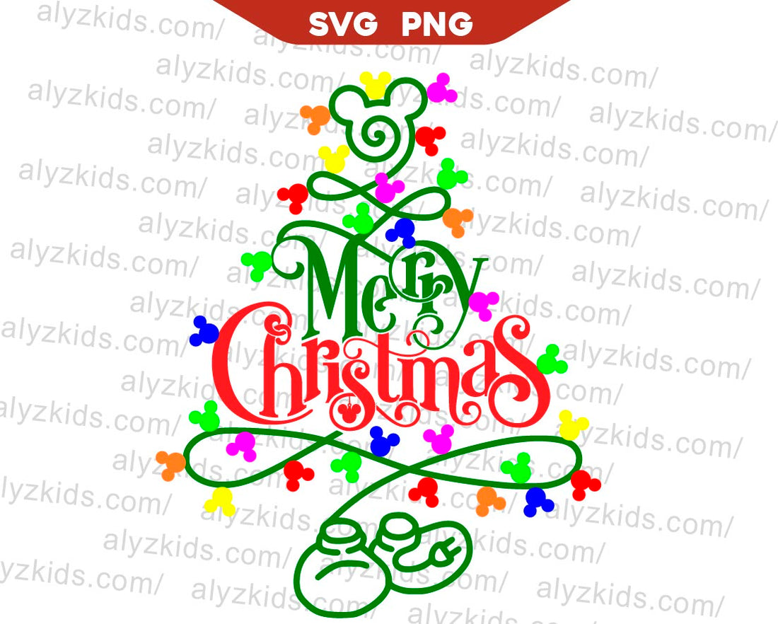 Mickey Christmas Tree Svg, Disney Holiday Season Svg Png – AlyzKids