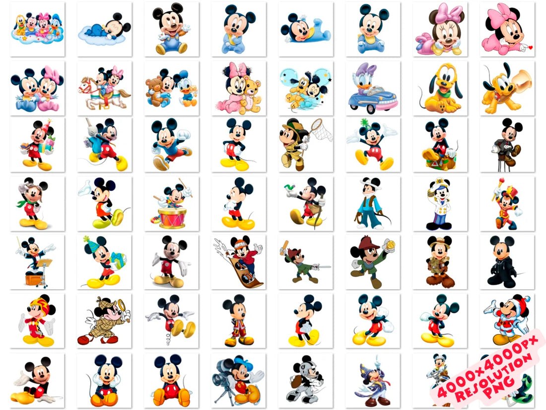 Mickey Mouse & Friends PNG Bundle Disney Png for Sublimation – AlyzKids
